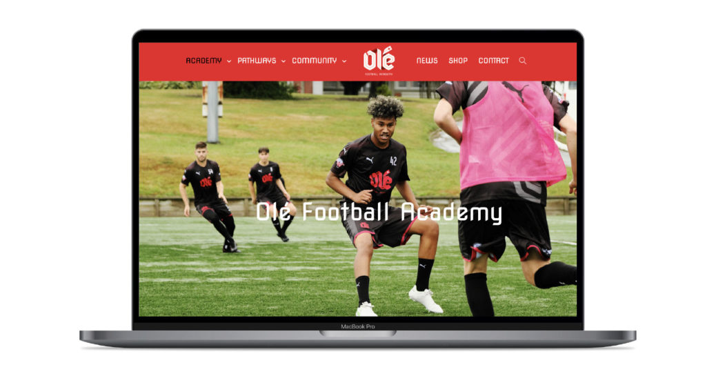 Olé Football Academy Website - Re:brand